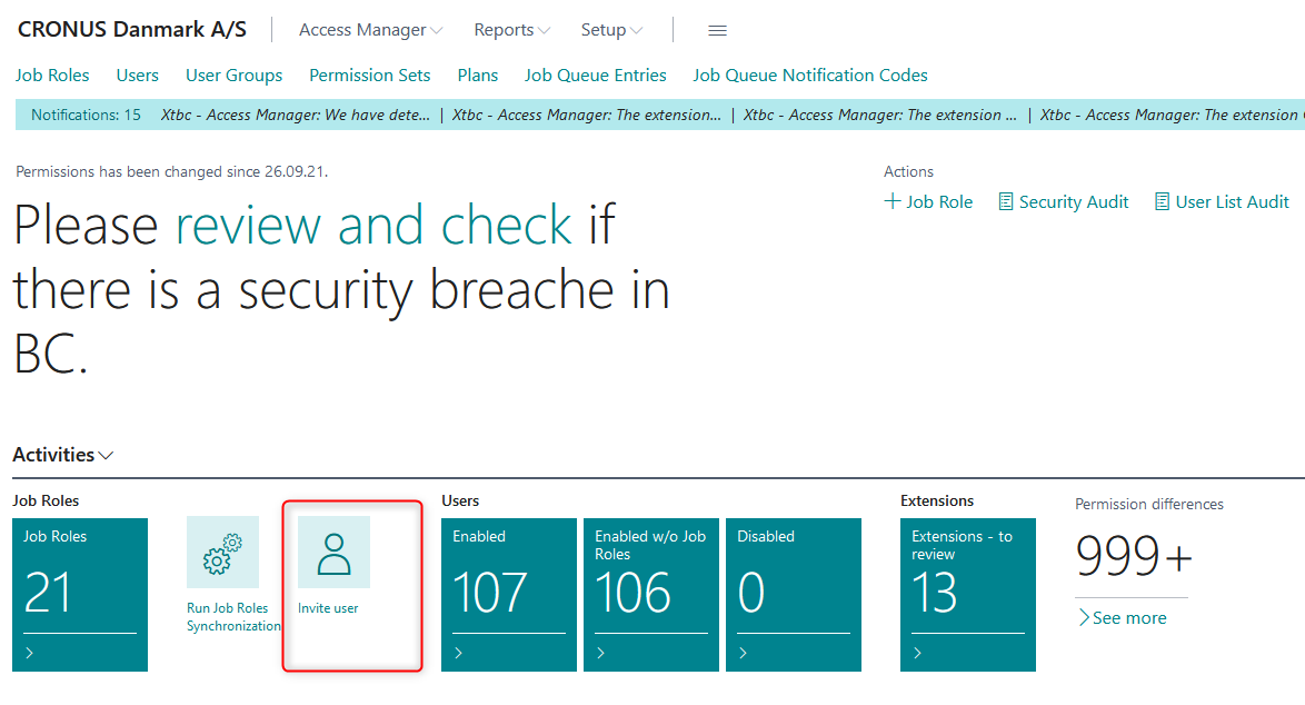 Invite single user into BC - Xtbc Docs